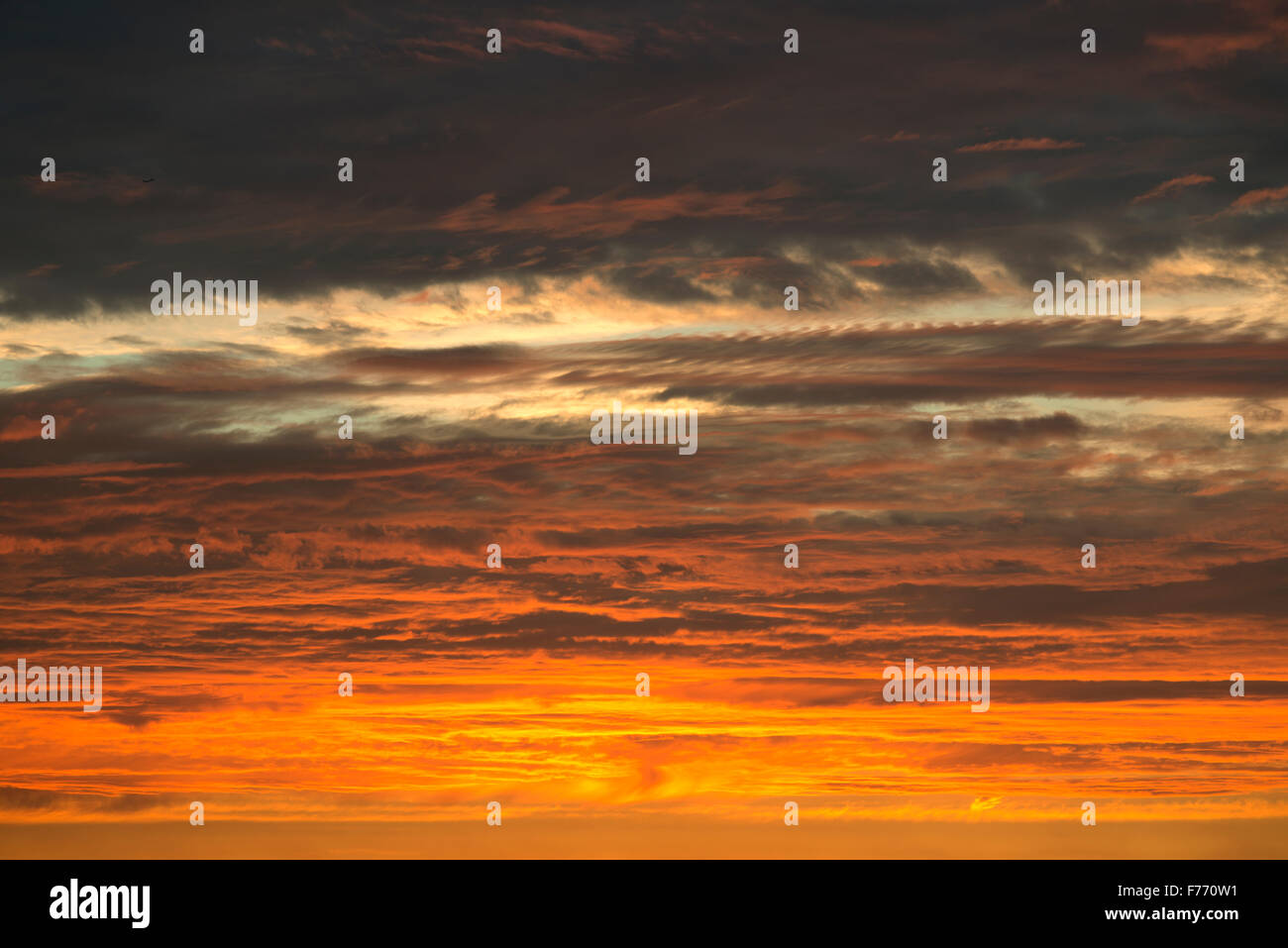 sunset above horizon sea Stock Photo - Alamy