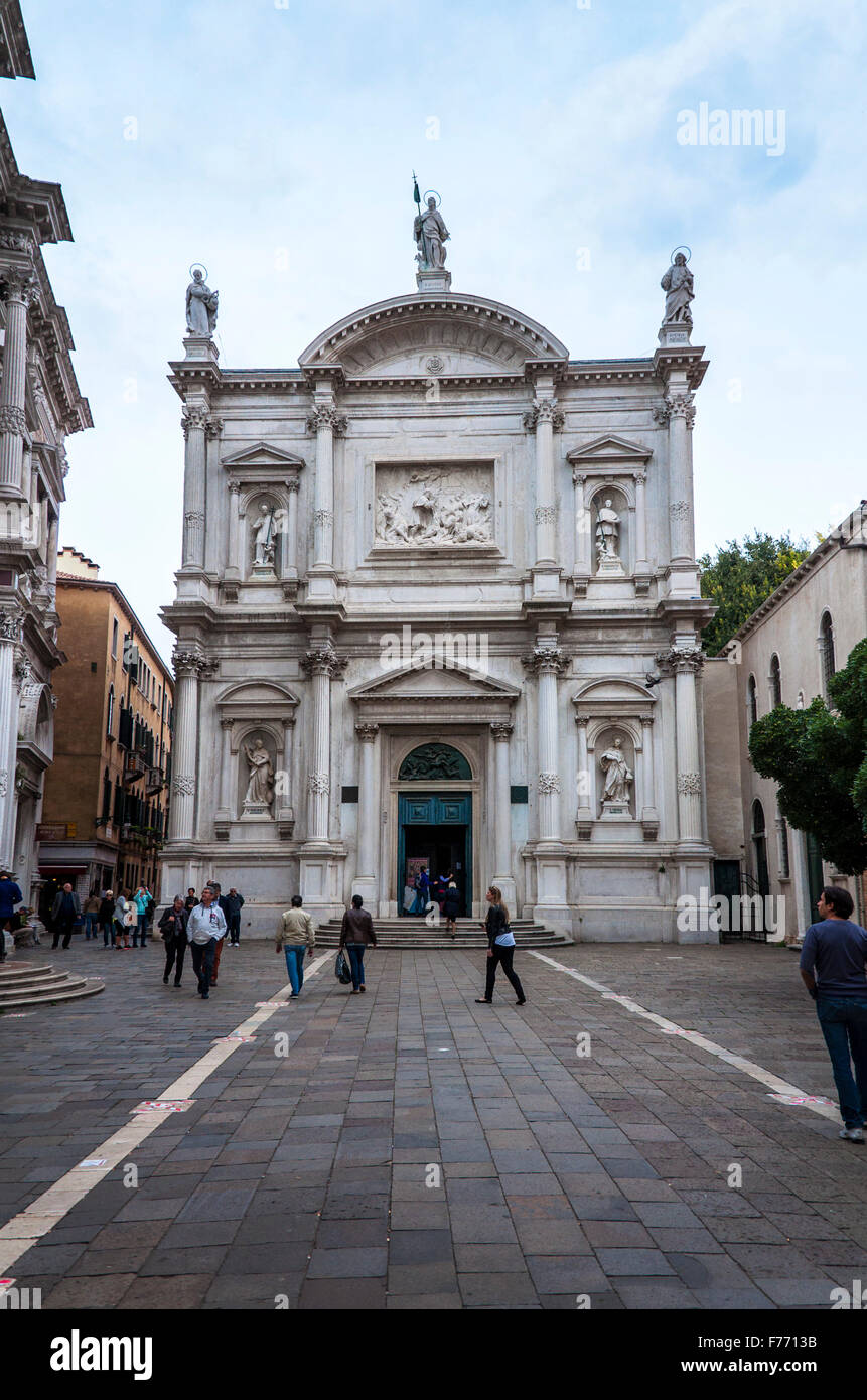 Chiesa di San Rocco church in Venice, Italy. exterior outside frontage ...
