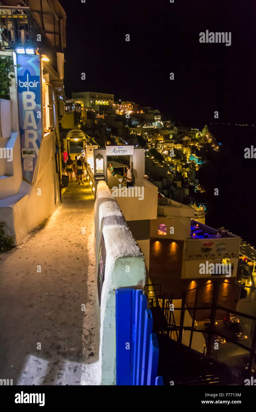 Night thira santorini greece hi-res stock photography and images - Alamy