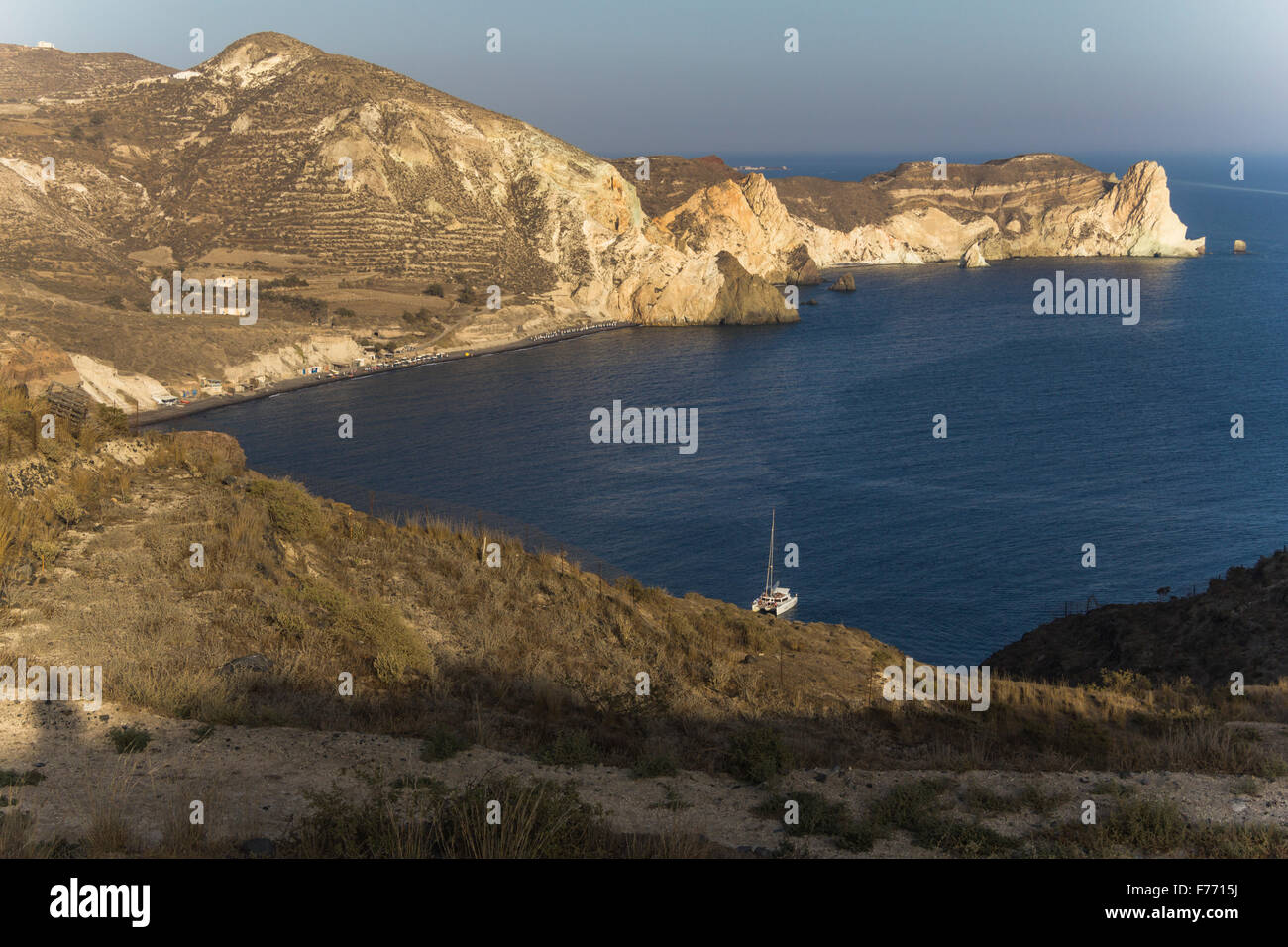 View on the cycladic sea from Santorini Stock Photo - Alamy
