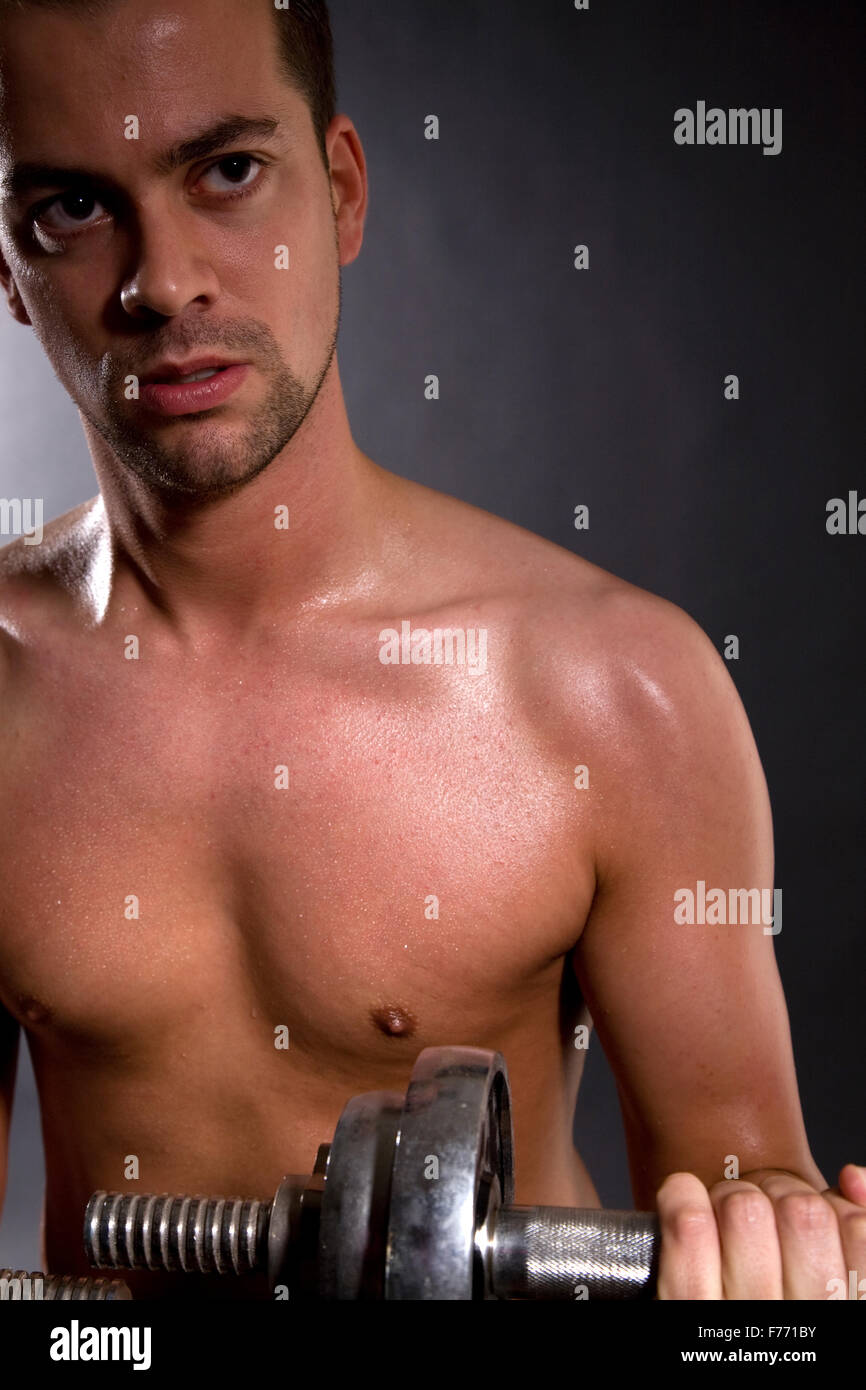 Black men with muscles hi-res stock photography and images - Alamy