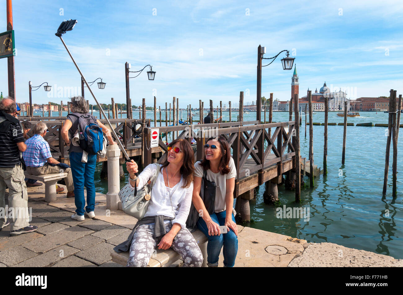 Tourists take a selfie photograph in Venice, Italy Stock Photo - Alamy