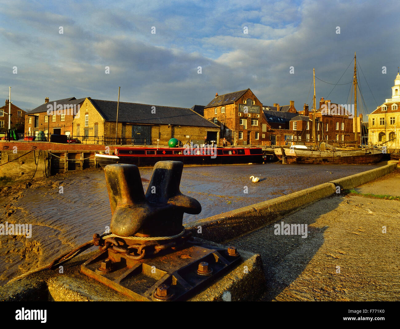 Kings Lynn historic waterfront and Purfleet quay. Norfolk. England. UK ...