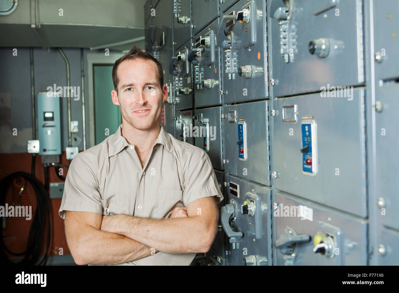 Control Room Engineer. Power plant control panel Stock Photo - Alamy