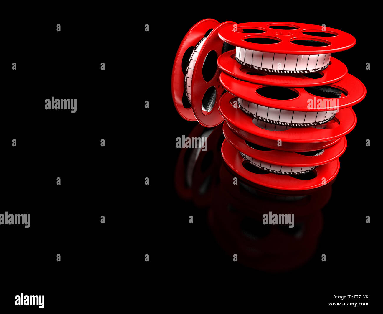 film movie roll cinema strip 3d render illustration background footage ...
