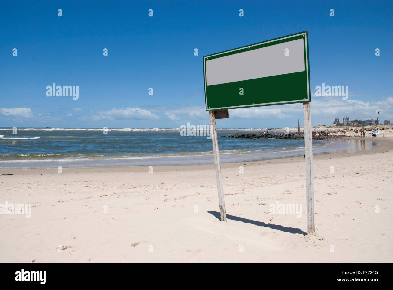 Sign on a beach Stock Photo - Alamy