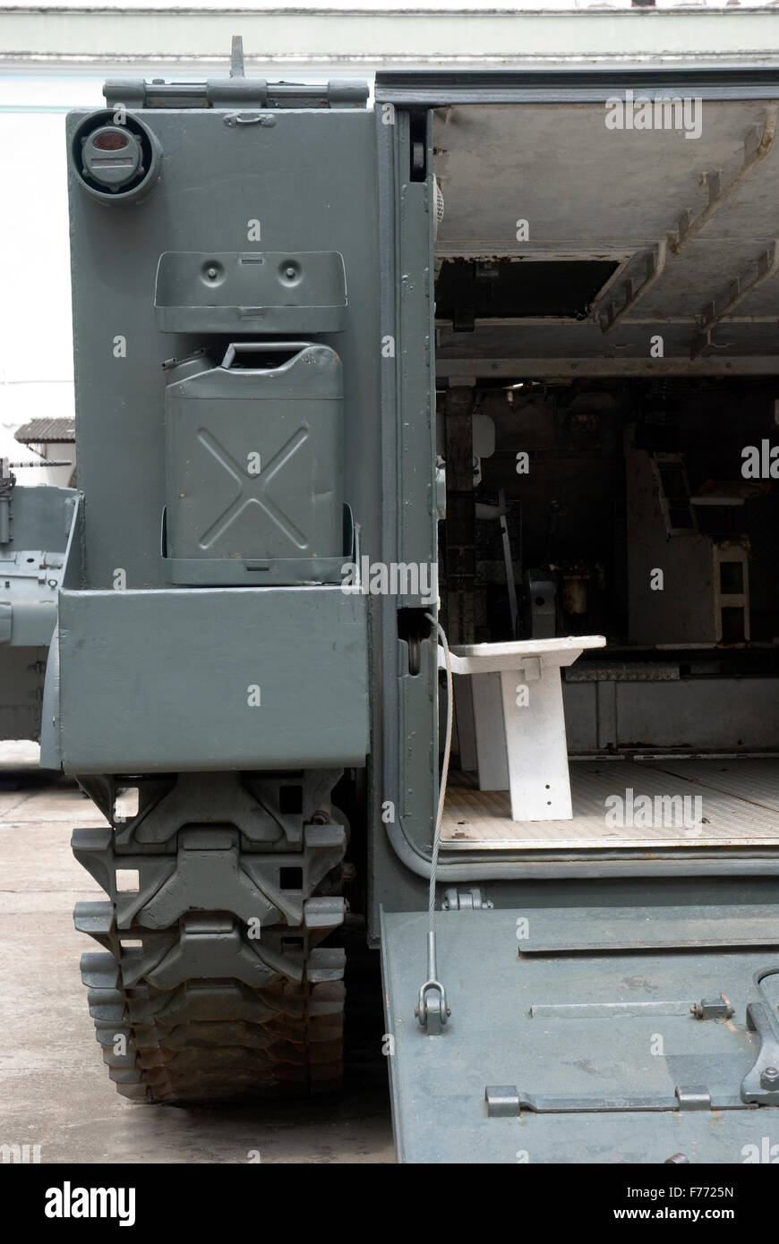 Detail of Military battlefield transport vehicle Stock Photo - Alamy
