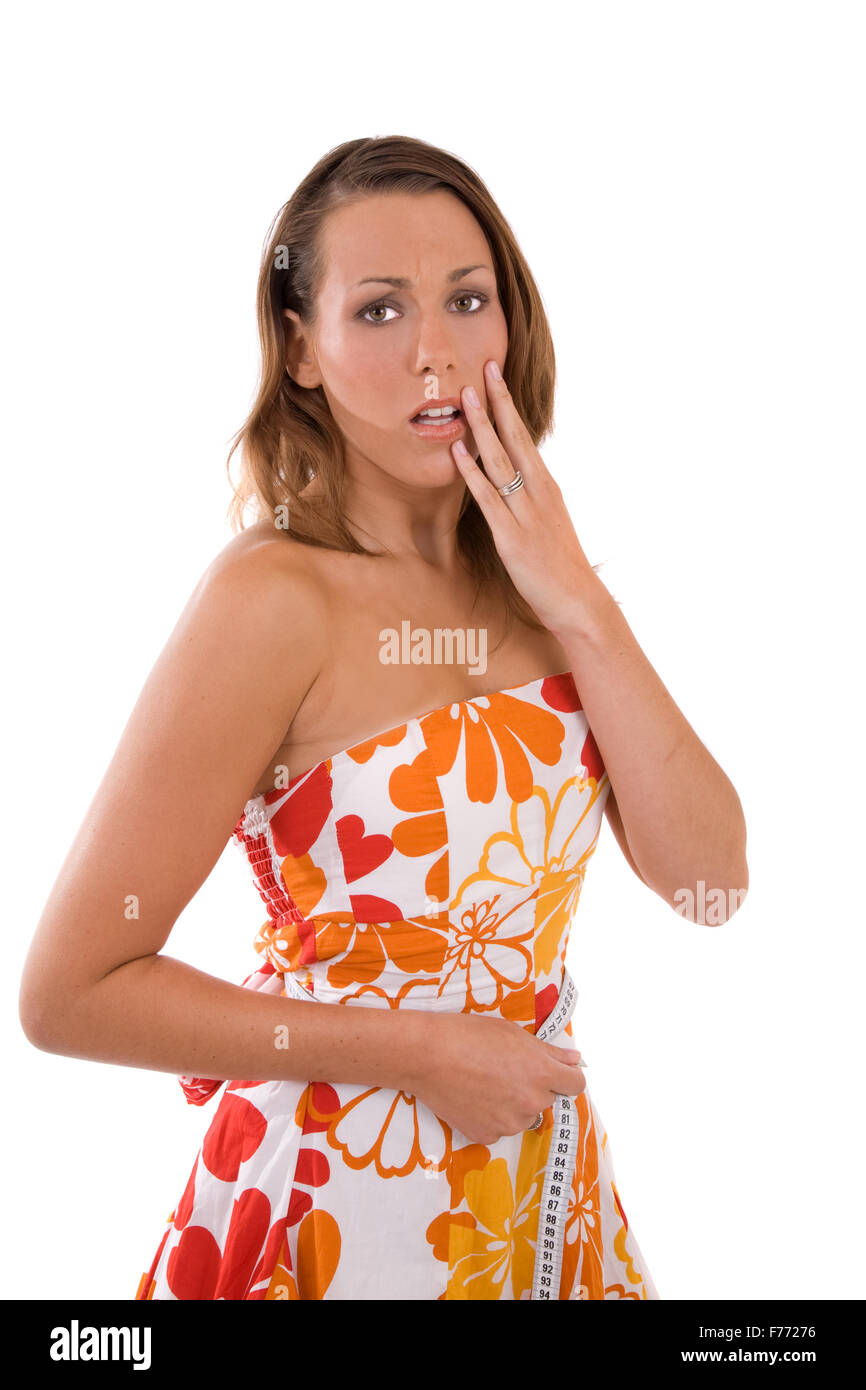 Unhappy worried shocked woman hi-res stock photography and images - Alamy