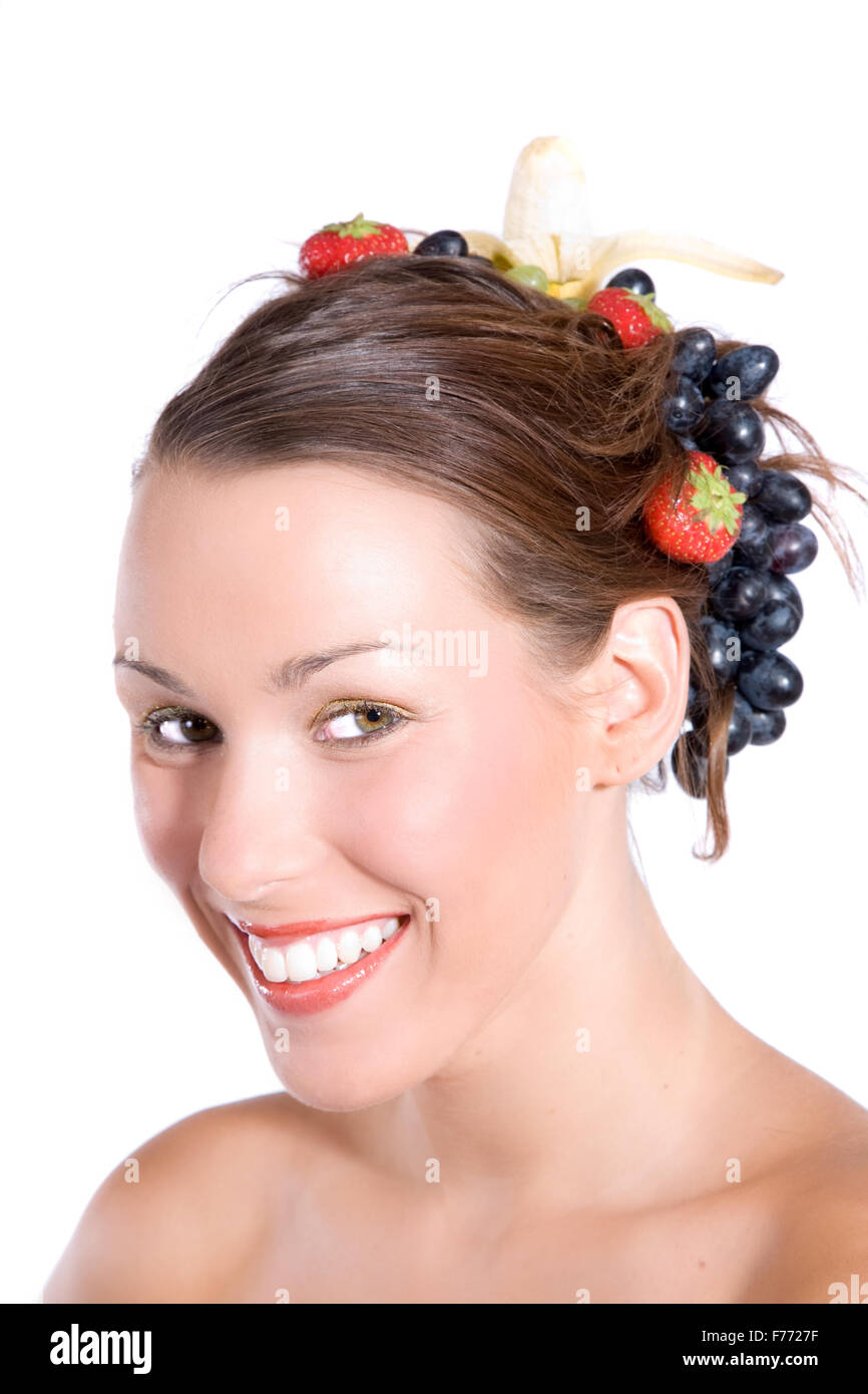 Delicious fruity girl Stock Photo - Alamy