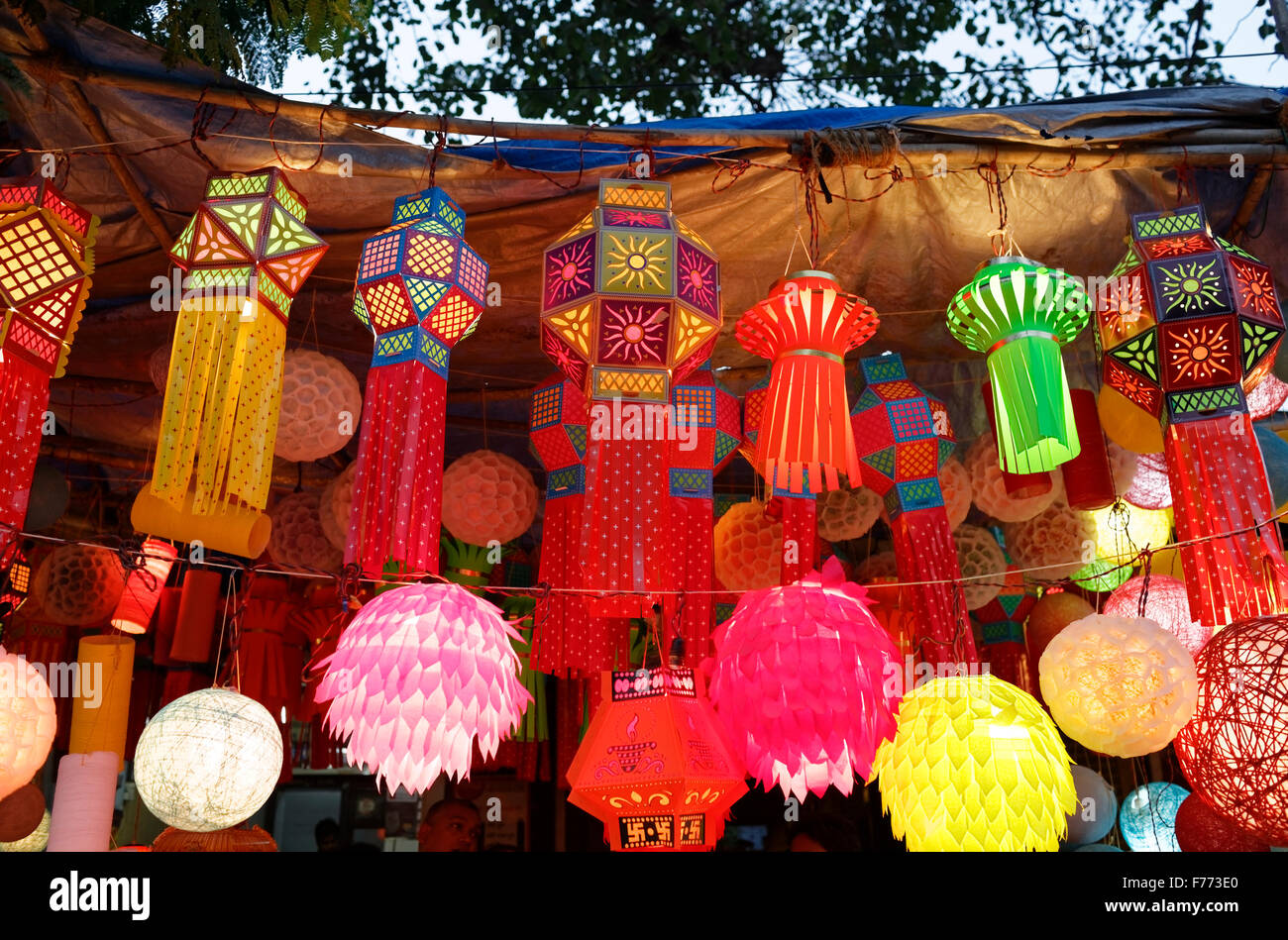 Traditional lanterns on the occasion of Diwali festival in Mumbai ...
