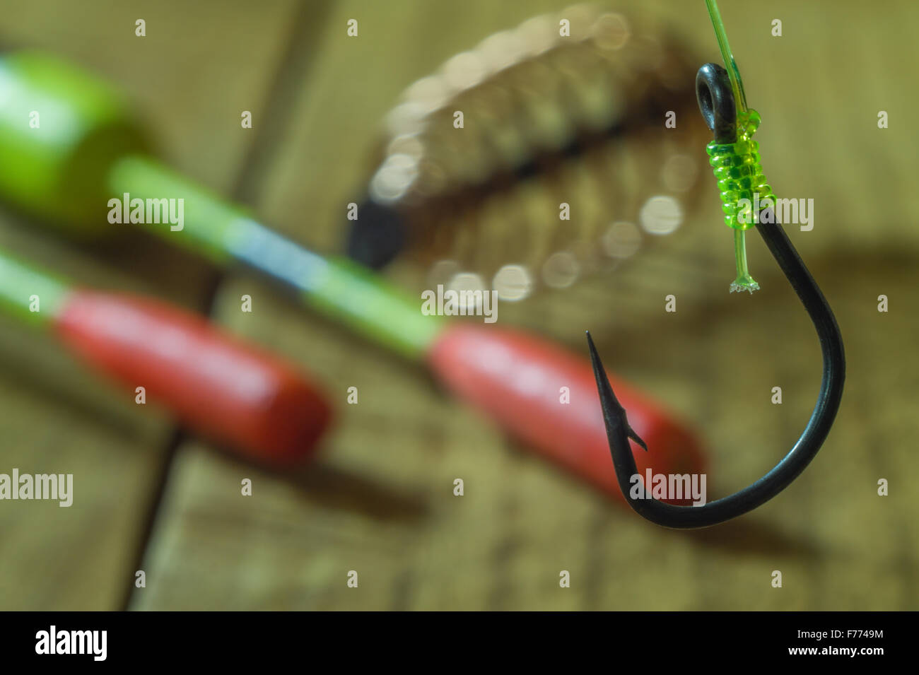 close-up of a homemade hook for fishing Stock Photo - Alamy
