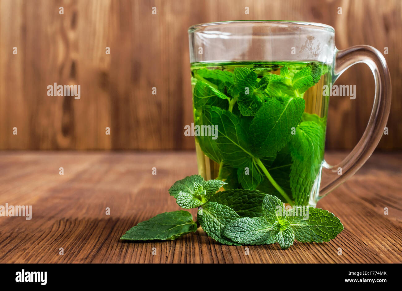 Peppermint tea in glass mug hi-res stock photography and images - Alamy