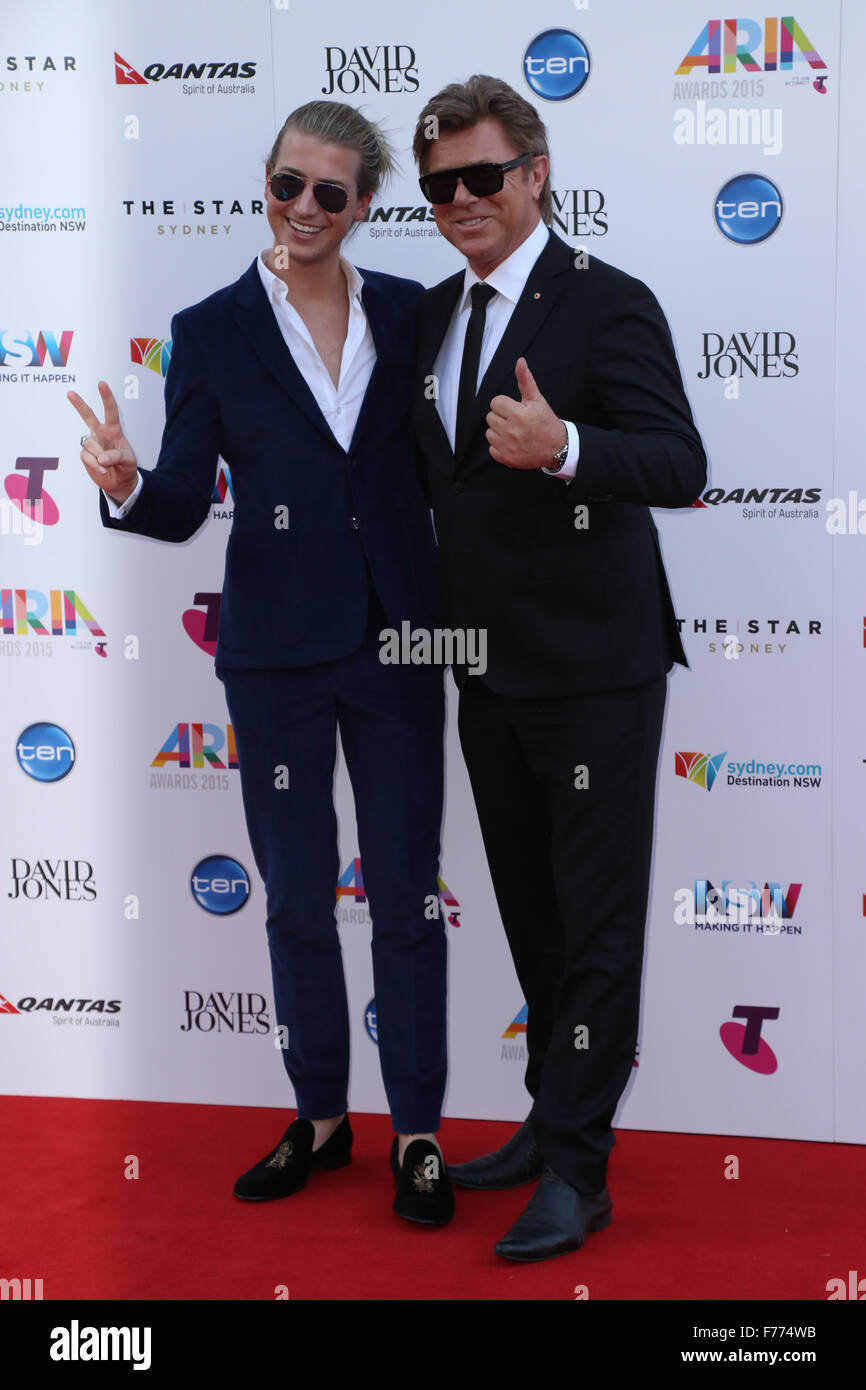 Sydney, Australia. 26 November 2015. Christian Wilkins and father ...