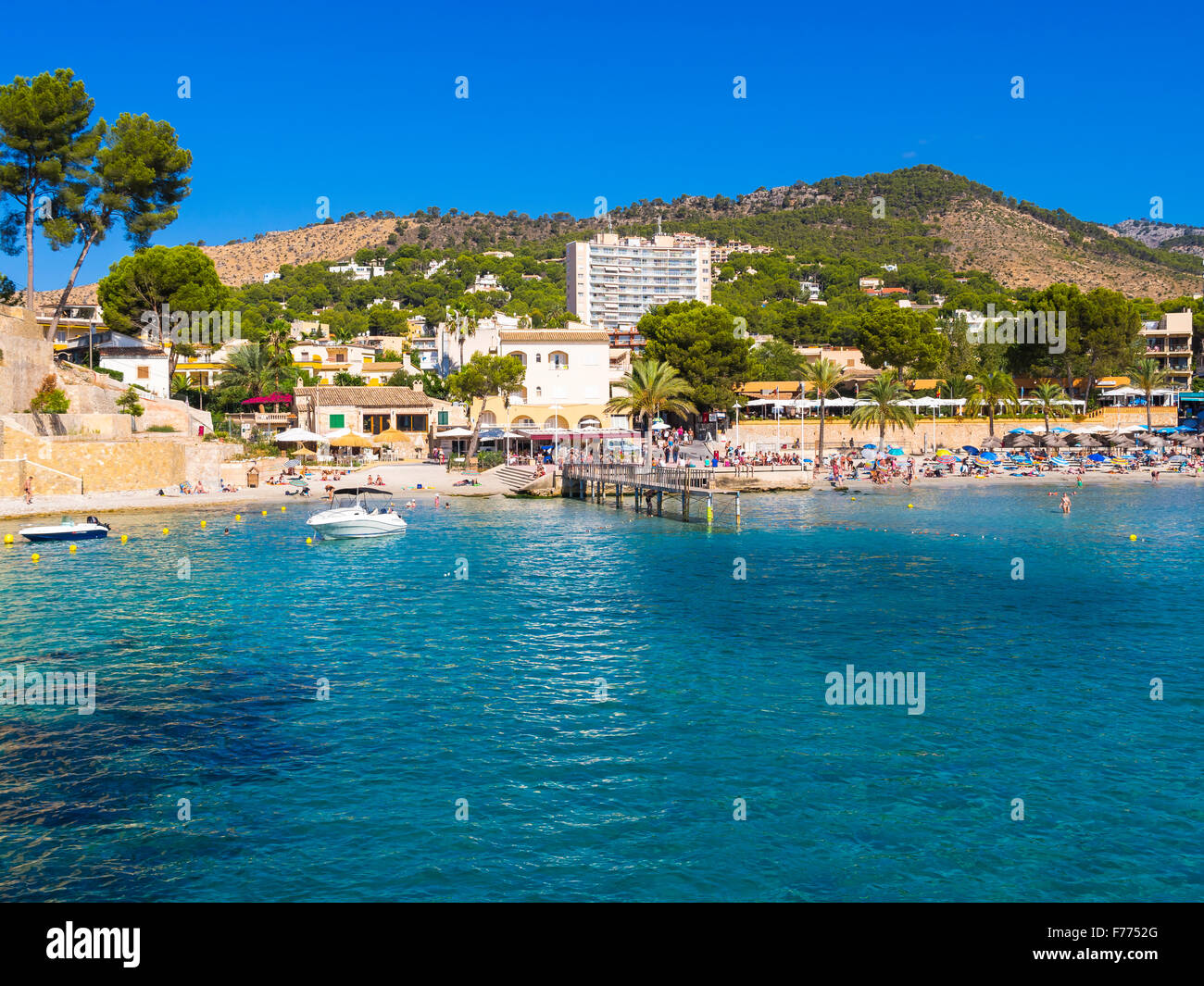 Bay of Peguera, Mallorca, Balearic Islands, Spain Stock Photo - Alamy