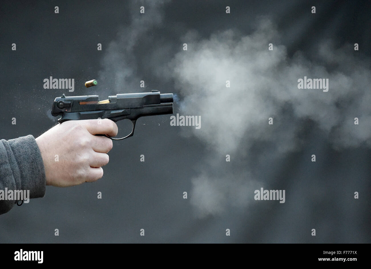 Illustration blank cartridge pistol hi-res stock photography and images ...