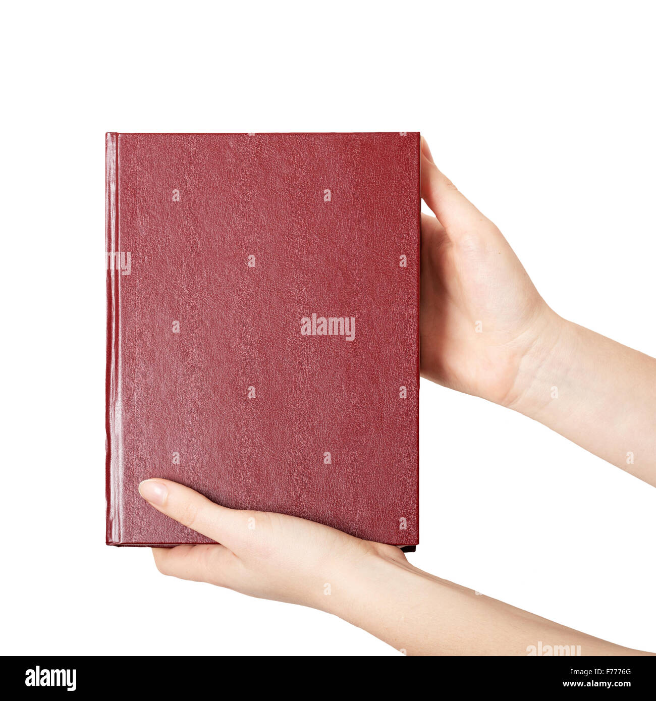 woman hands holding red book Stock Photo - Alamy