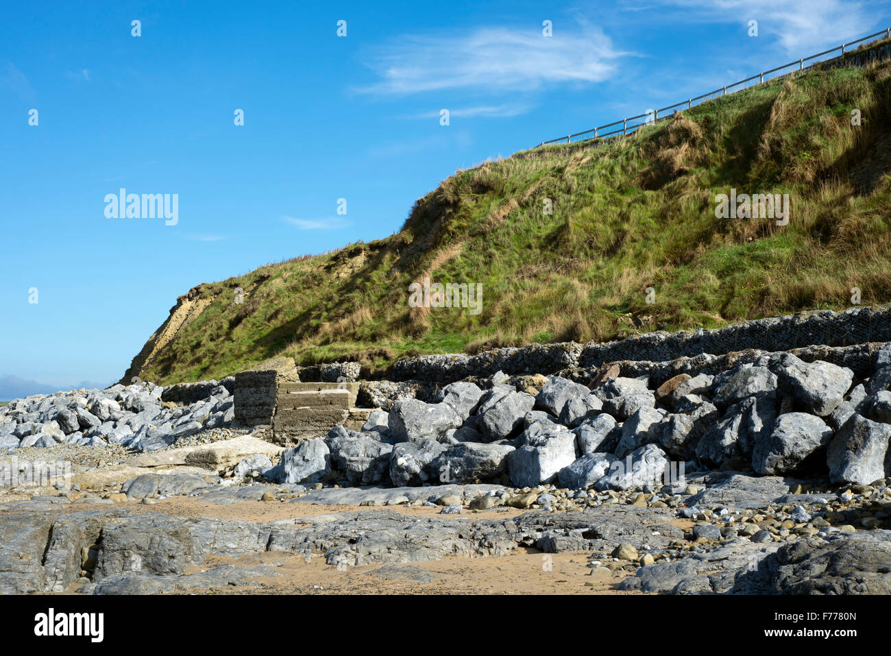 beautiful dunes and wave breakers at ballybunion beach in ireland Stock ...