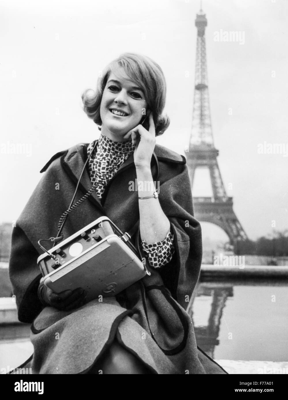 audio guide,tour Eiffel,Paris,France.1964 Stock Photo - Alamy