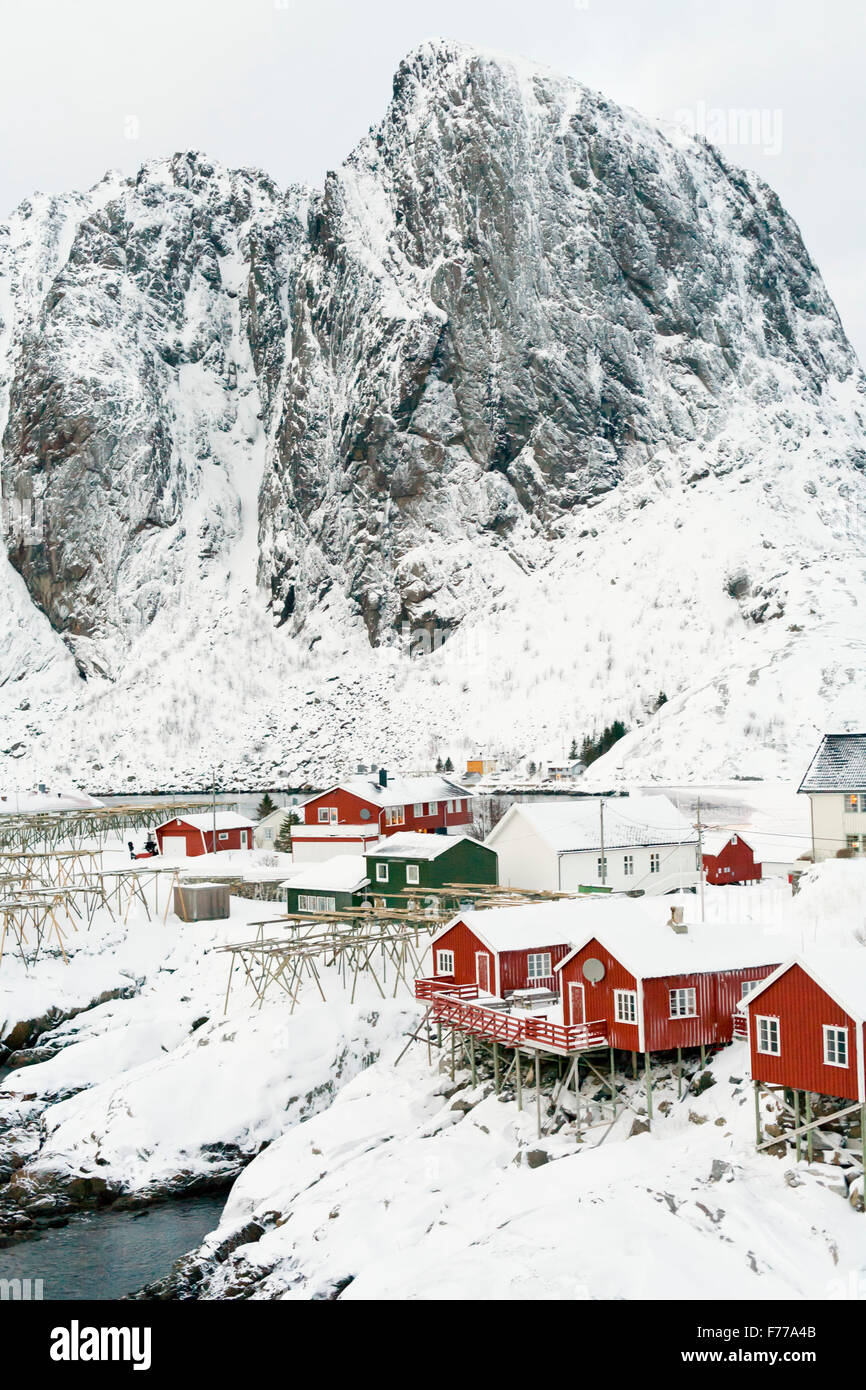 Fishing village on Lofoten, Norway Stock Photo - Alamy