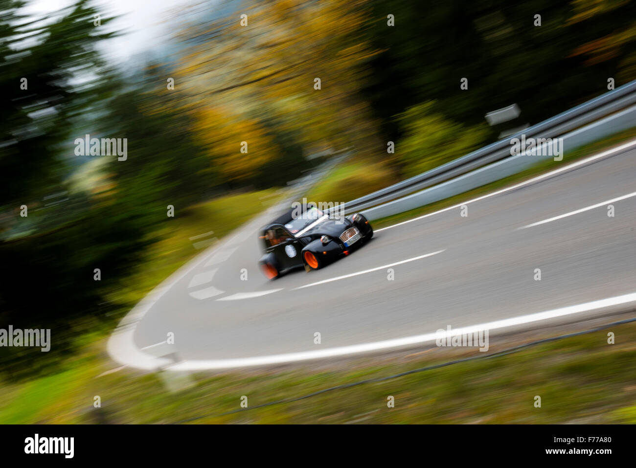 Racing Citroen 2CV - at Hill Climb, Bavaria, Germany Stock Photo - Alamy