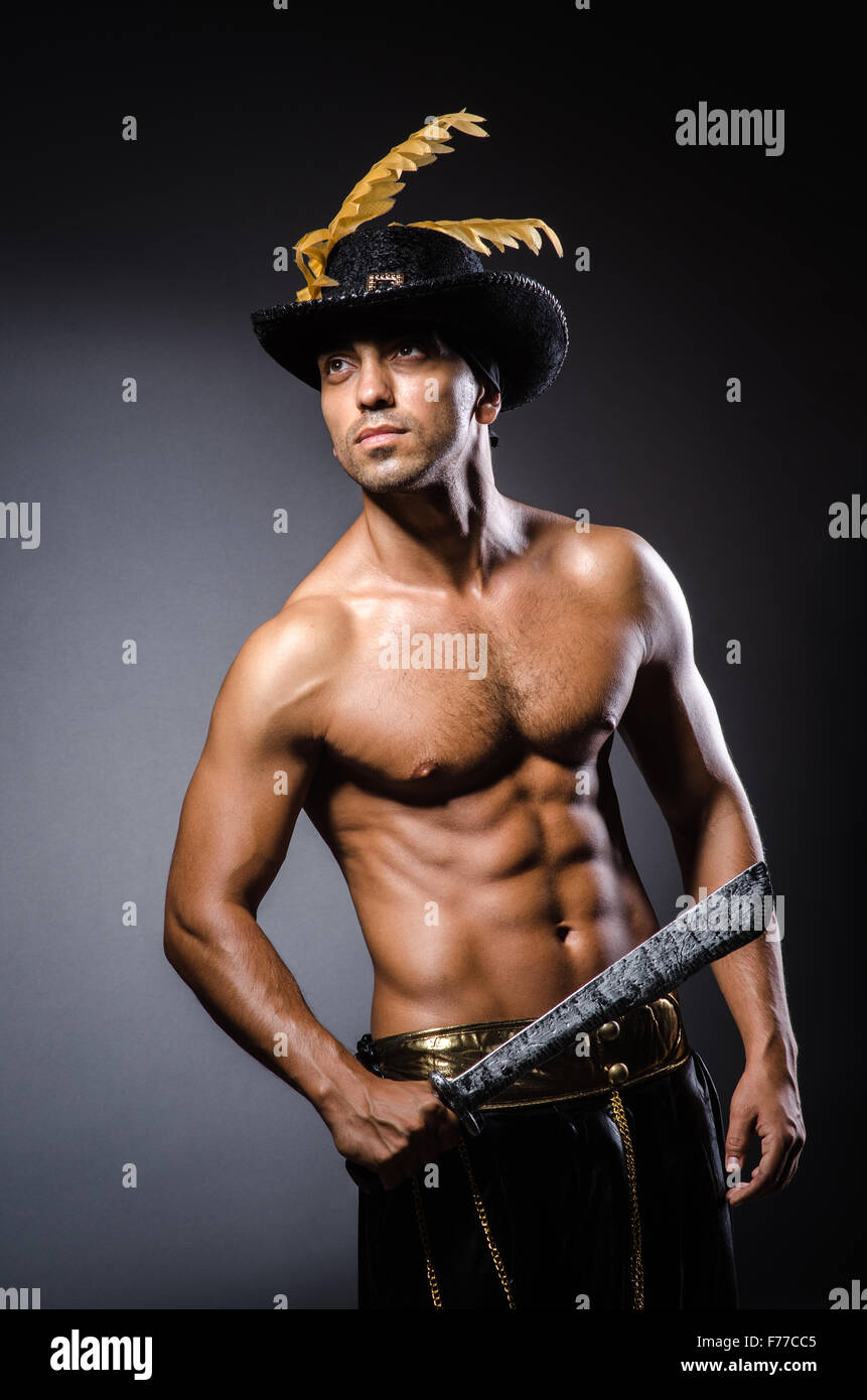 Ripper pirate in the dark room Stock Photo - Alamy