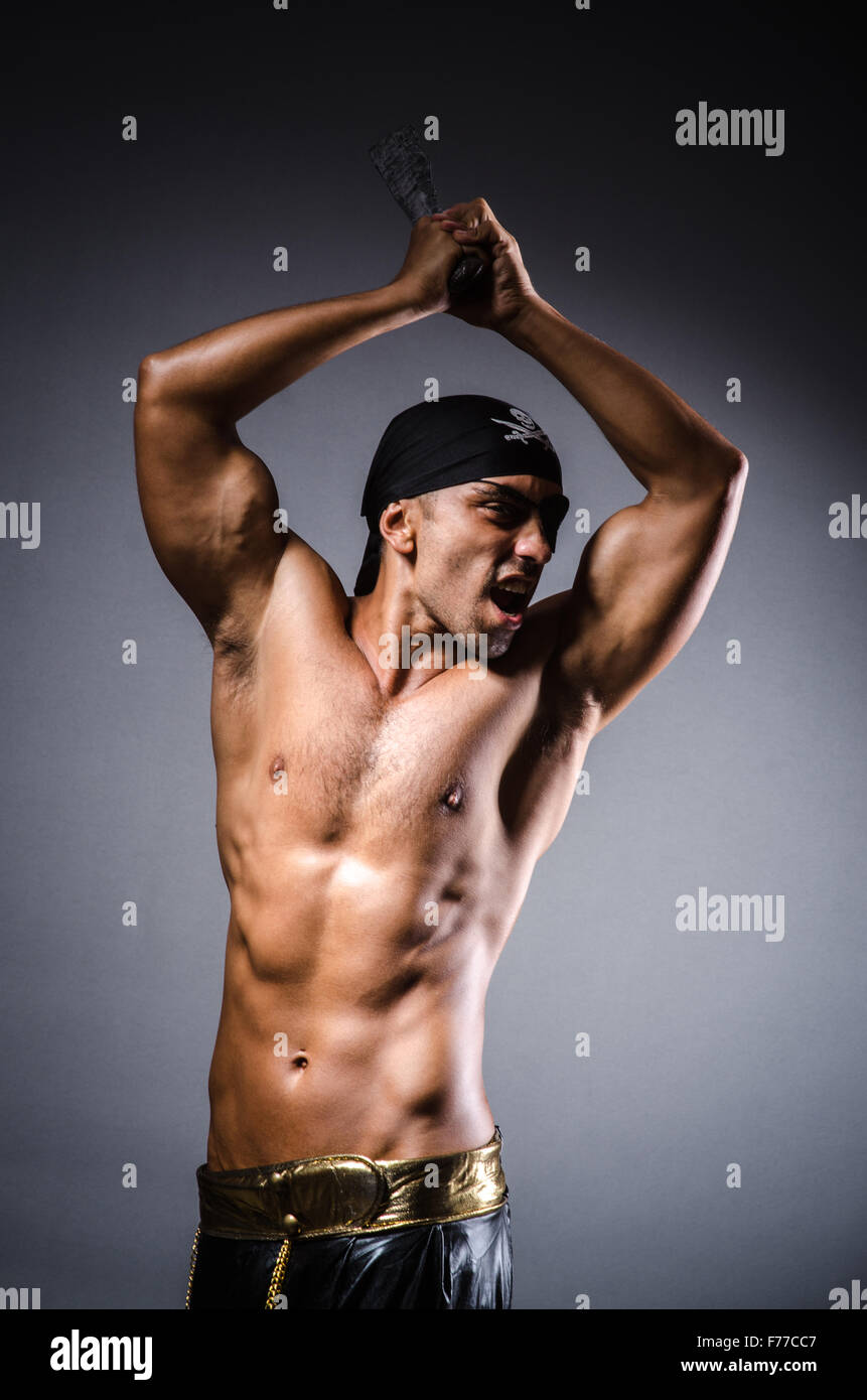 Ripper pirate in the dark room Stock Photo - Alamy