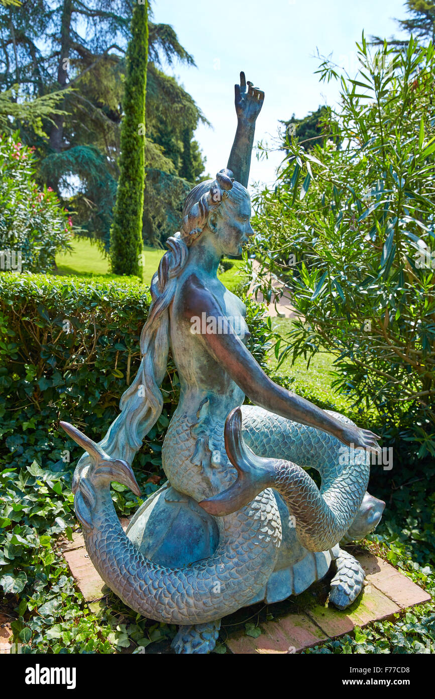 Santa Clotilde gardens in Lloret de Mar at Costa Brava of Catalonia ...