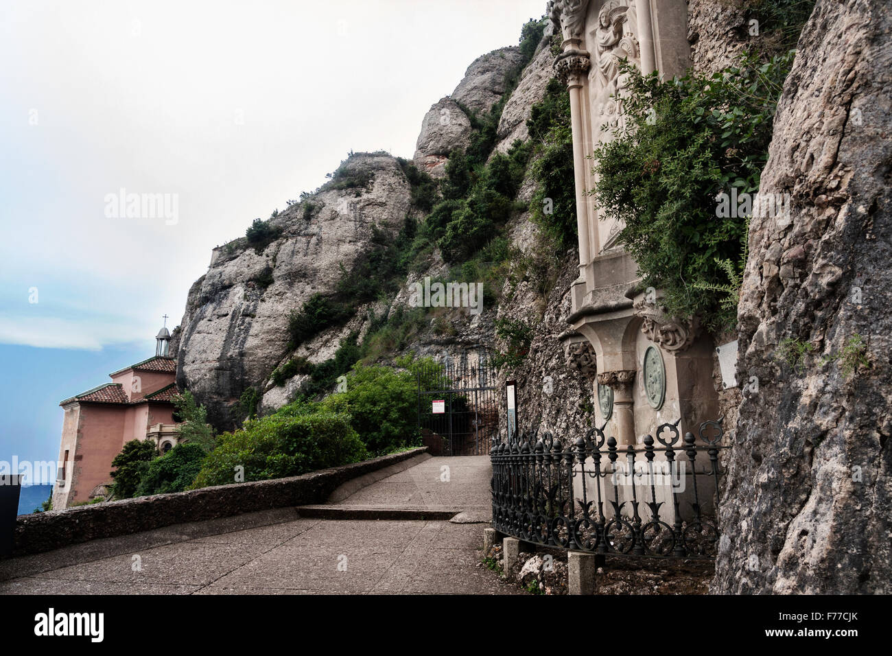 La Santa Cova. Montserrat Stock Photo - Alamy