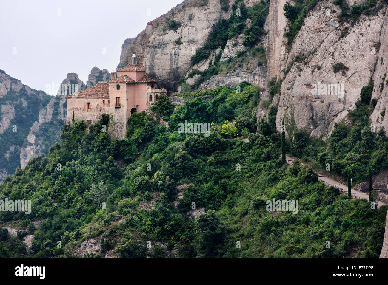La Santa Cova. Montserrat Stock Photo - Alamy