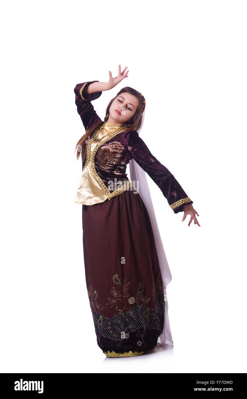 Young lady dancing traditional azeri dance Stock Photo - Alamy