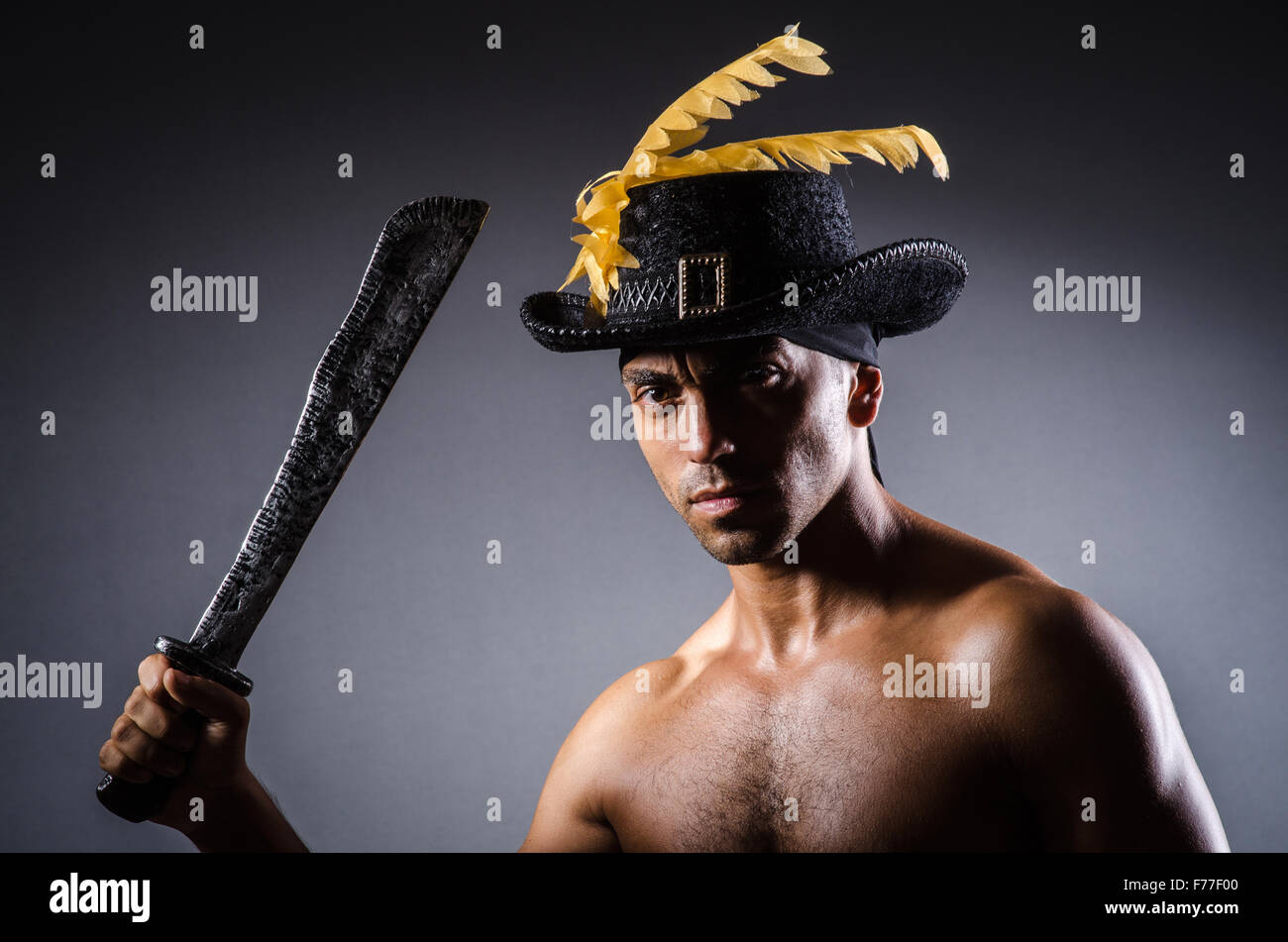 Ripper pirate in the dark room Stock Photo - Alamy