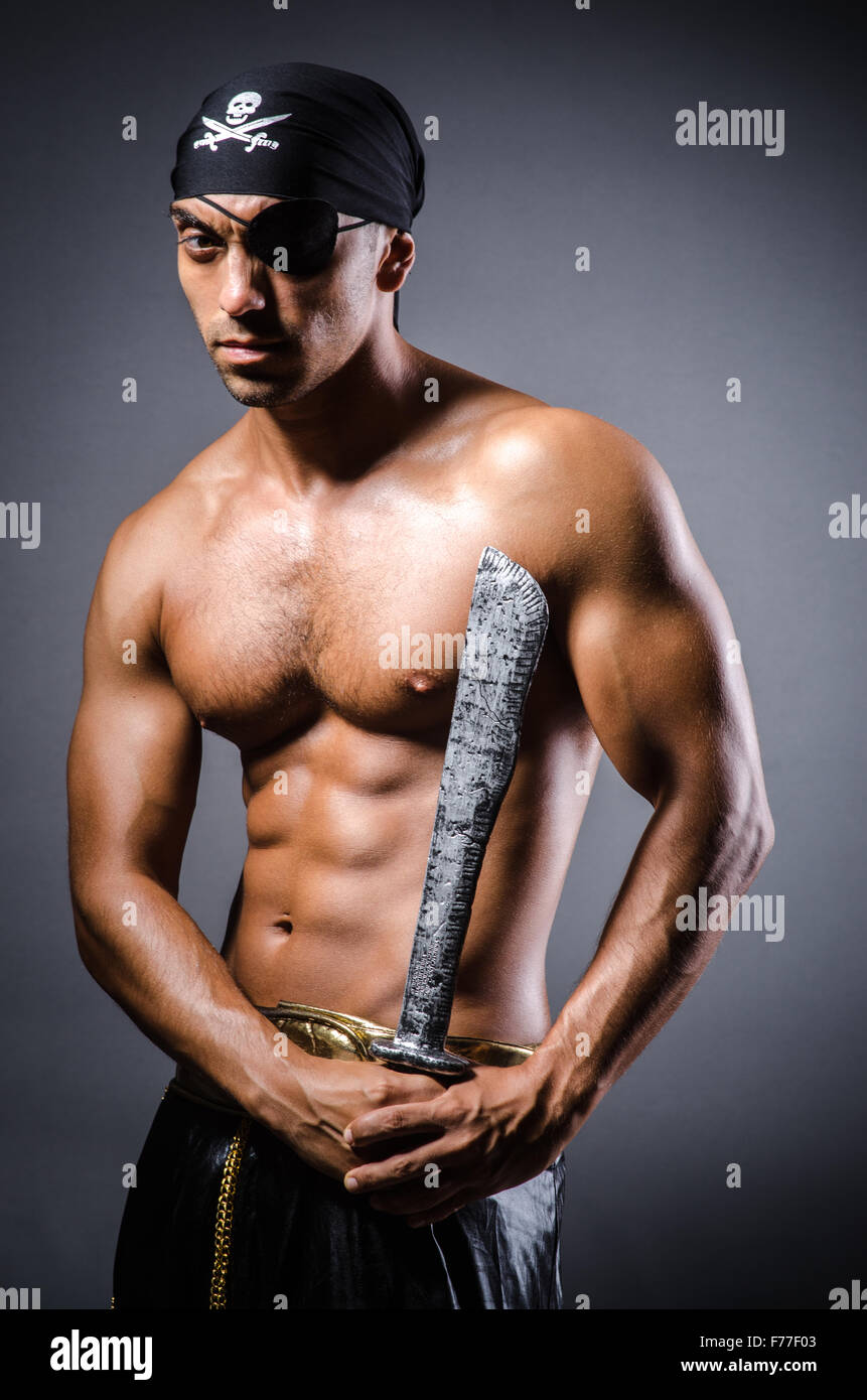 Ripper pirate in the dark room Stock Photo - Alamy