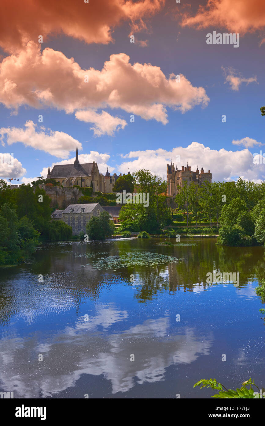 Montreuil Bellay, Castle, Maine et Loire, Thouet river banks, Pays de ...