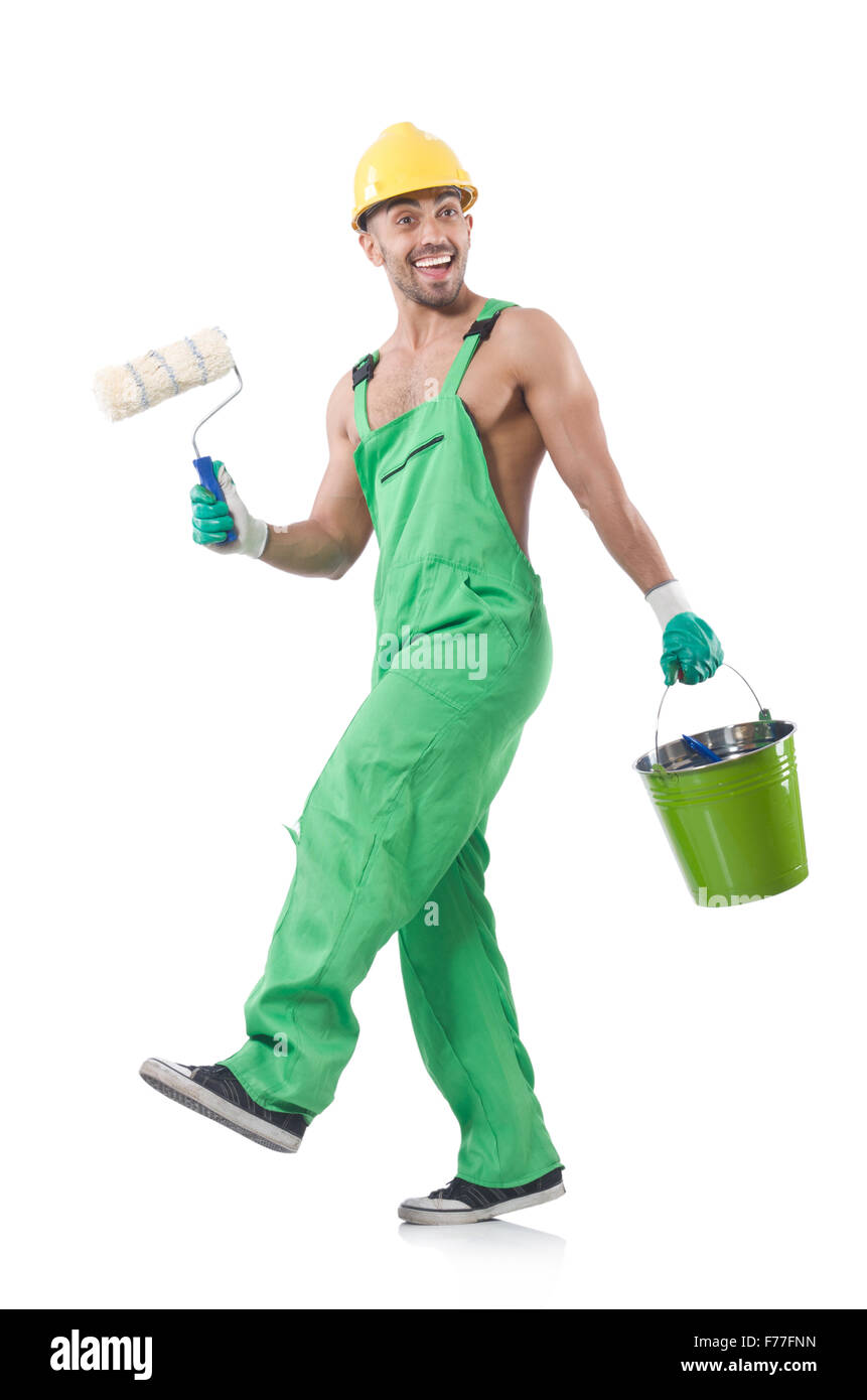 Professional painter in overalls Cut Out Stock Images & Pictures - Alamy