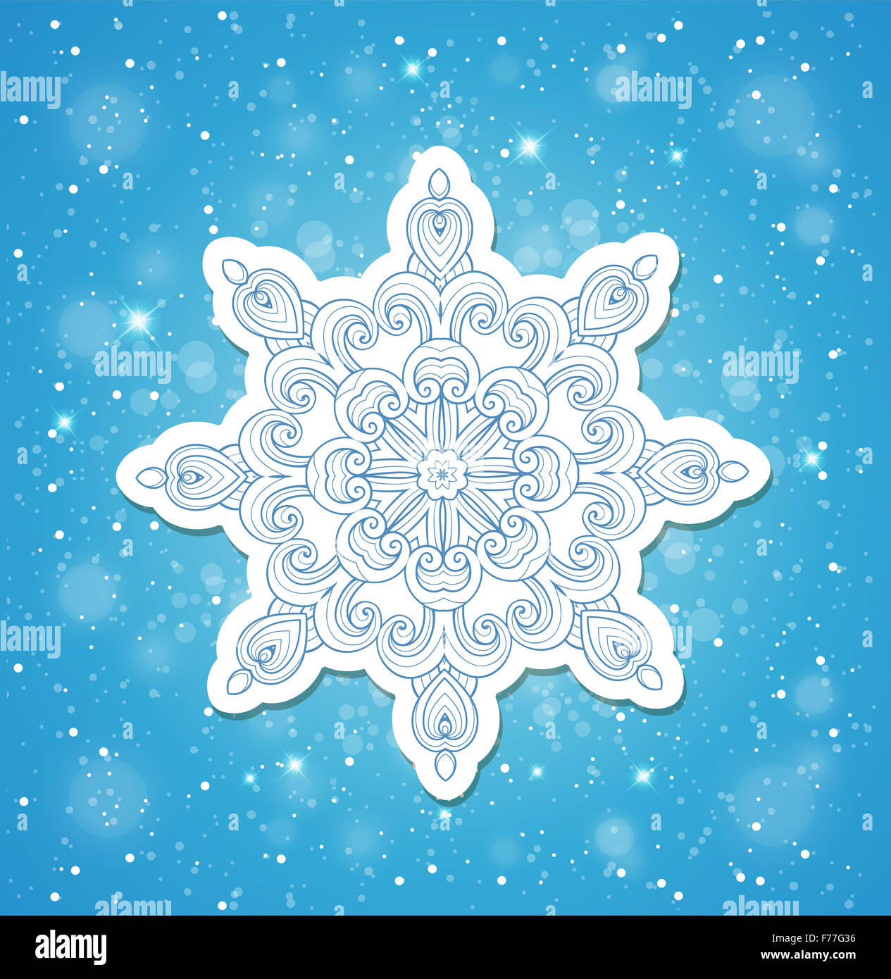 Blue snowflake hi-res stock photography and images - Alamy