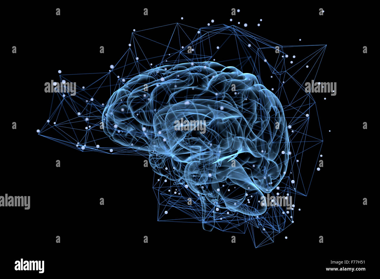 Illustration of the thought processes in the brain Stock Photo - Alamy