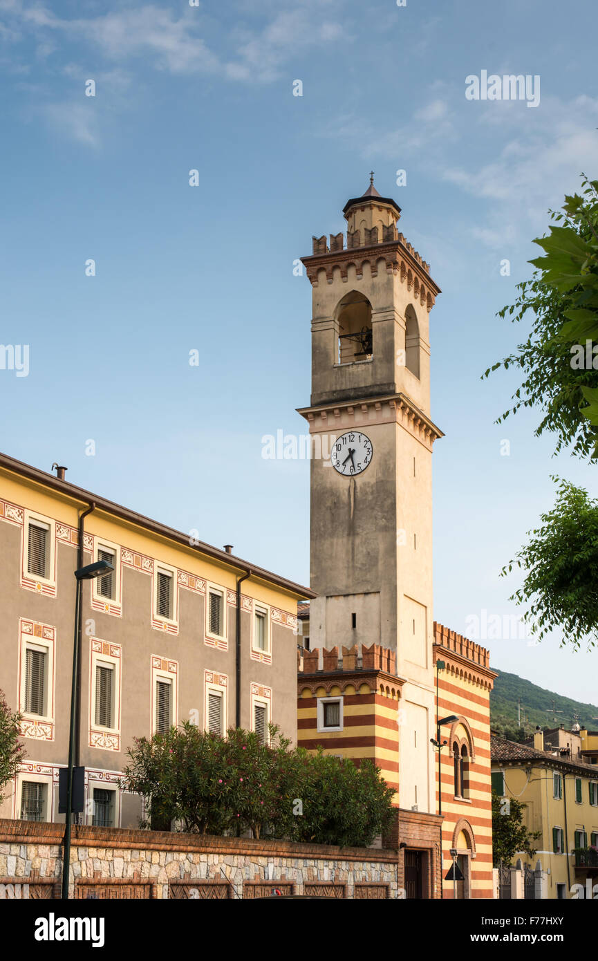 Tower in Castelletto di Brenzone (Lake Garda, Italy Stock Photo - Alamy