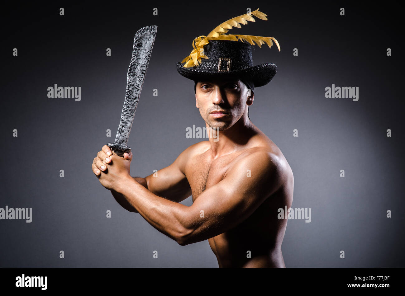 Ripper pirate in the dark room Stock Photo - Alamy