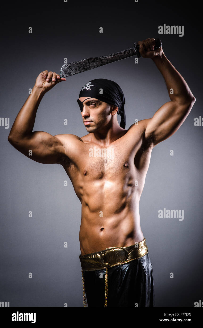 Ripper pirate in the dark room Stock Photo - Alamy