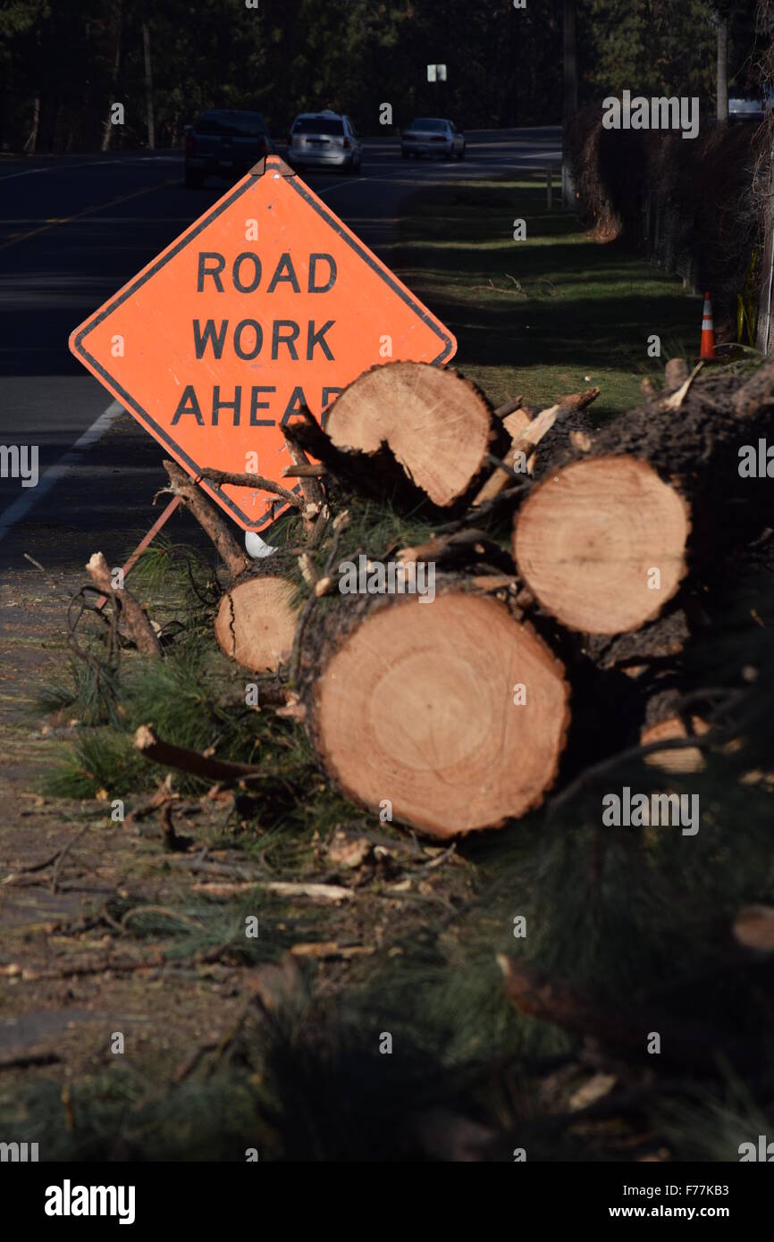 Road work sign hi-res stock photography and images - Alamy