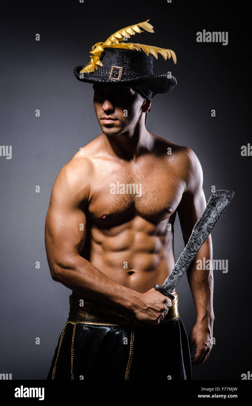 Ripper pirate in the dark room Stock Photo - Alamy