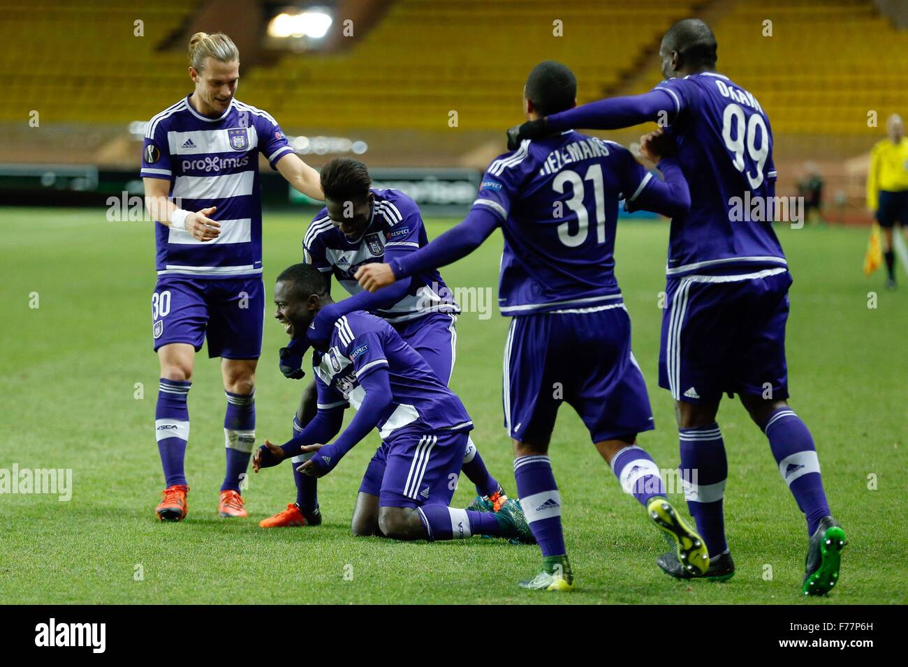 Monte Carlo, Monaco. 26th Nov, 2015. Europa League football, group ...