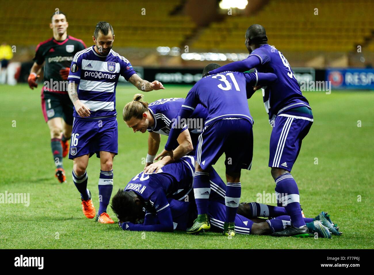 Monte Carlo, Monaco. 26th Nov, 2015. Europa League football, group ...