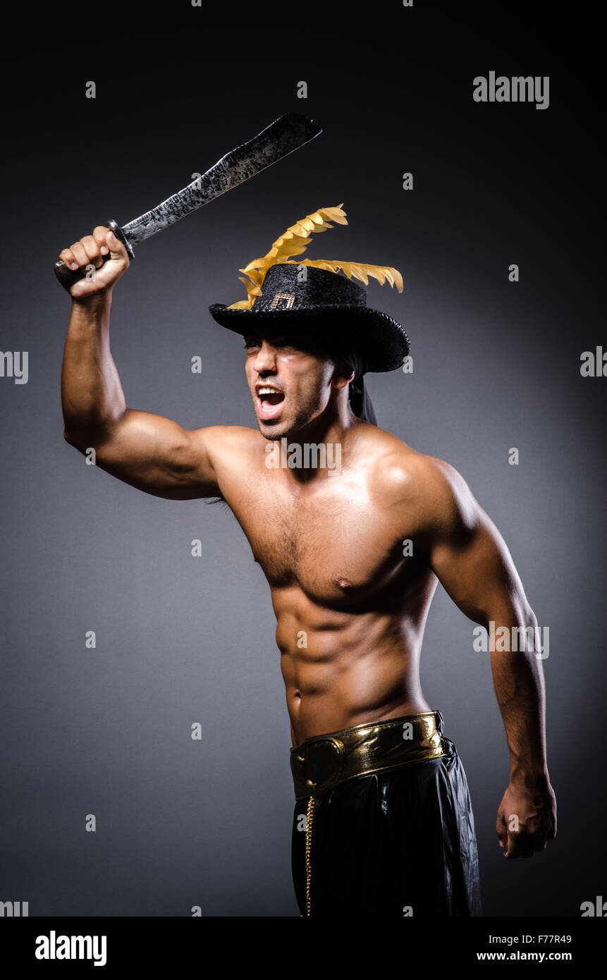 Ripper pirate in the dark room Stock Photo - Alamy