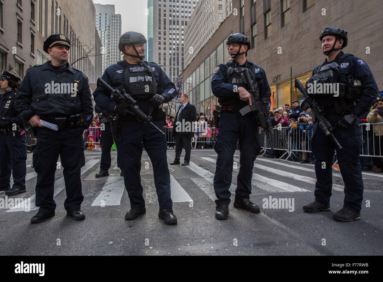 New York, USA. 26th November, 2015. The NYPD and New York City task ...