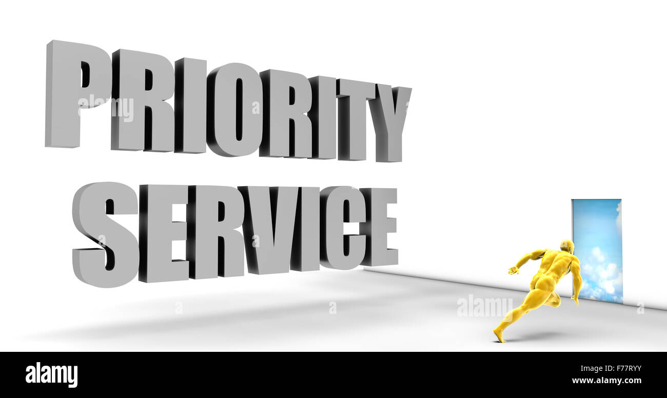 Priority Service as a Fast Track Direct Express Path Stock Photo - Alamy
