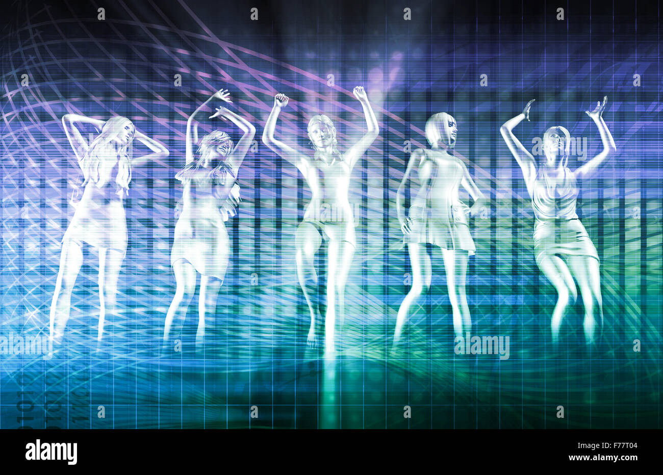 Nightclub Dancers Dancing to the Music Concept Stock Photo - Alamy