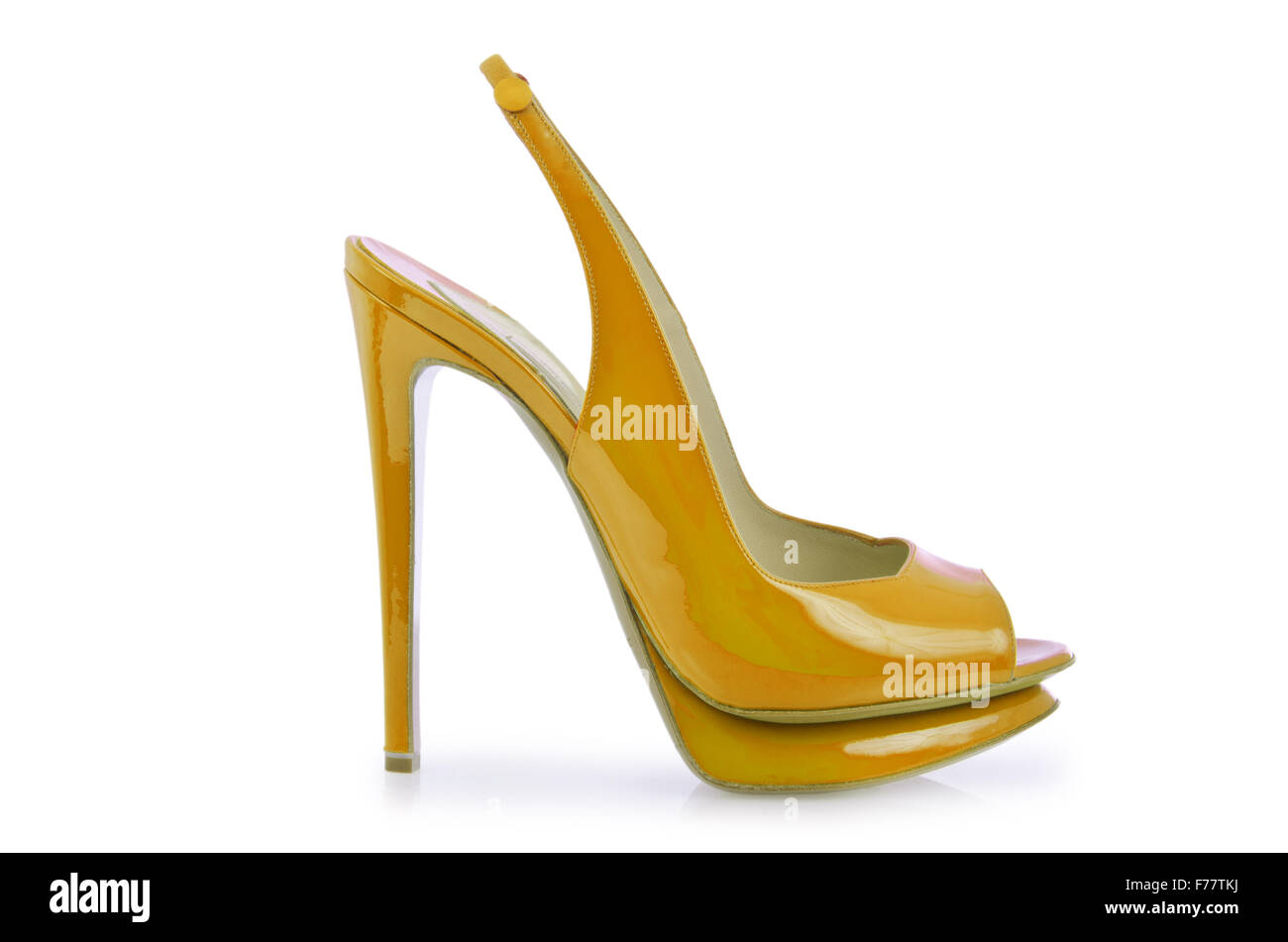 Woman shoes isolated on white Stock Photo - Alamy