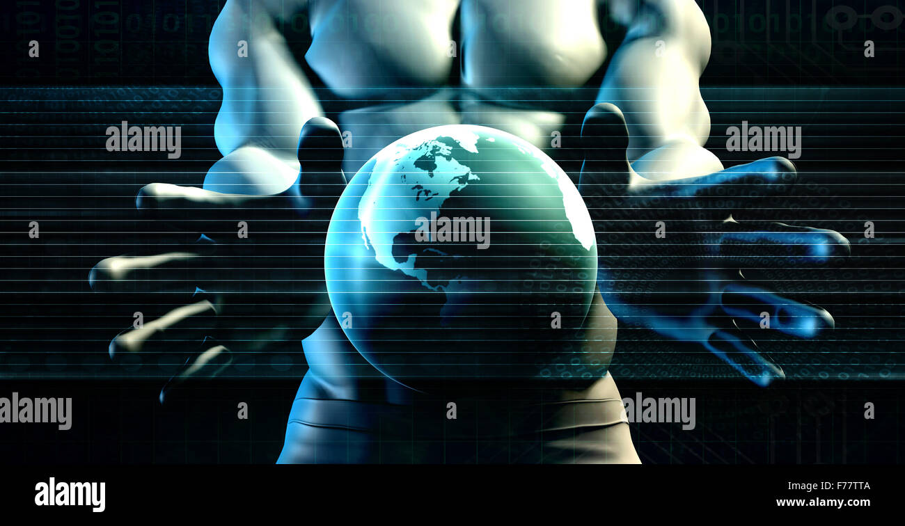 Projecting the Future in a Digital Art Abstract Stock Photo - Alamy