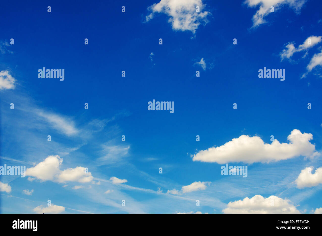 Bright blue sky in summer day Stock Photo - Alamy